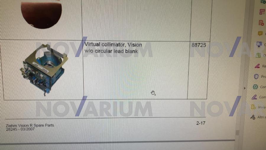 Ziehm 88725 - Virtual Collimator - Vision R - Novarium