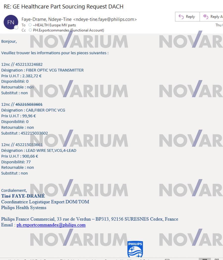 Philips 4522-150-33602 - VCG Fiber, 4522-150-33601 - Novarium